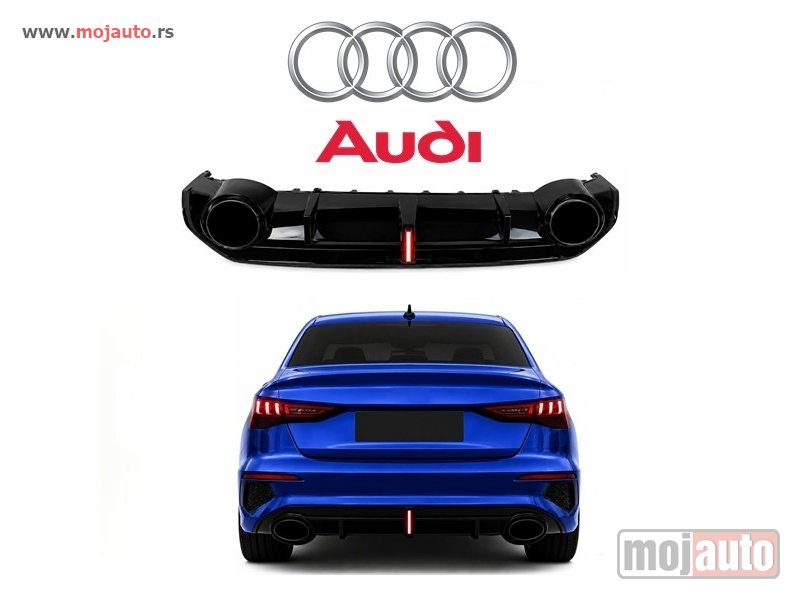 Difuzor A3 za Audi S-line RS sedan LED 20-25