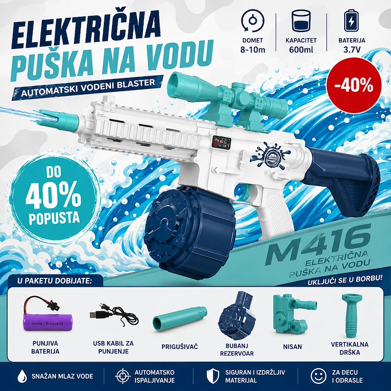 Električna puška na vodu - M416