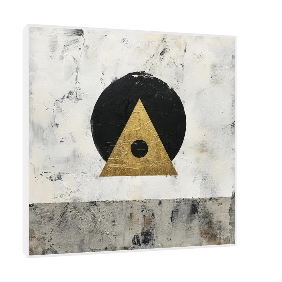 Canvas Slika na platnu Triangle, 140x140cm, Sa ramom, Beli