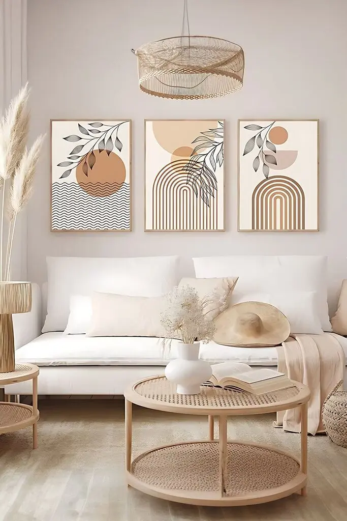 Wallity Dekorativna slika Artsycllct6, 33x48cm, 3 dela