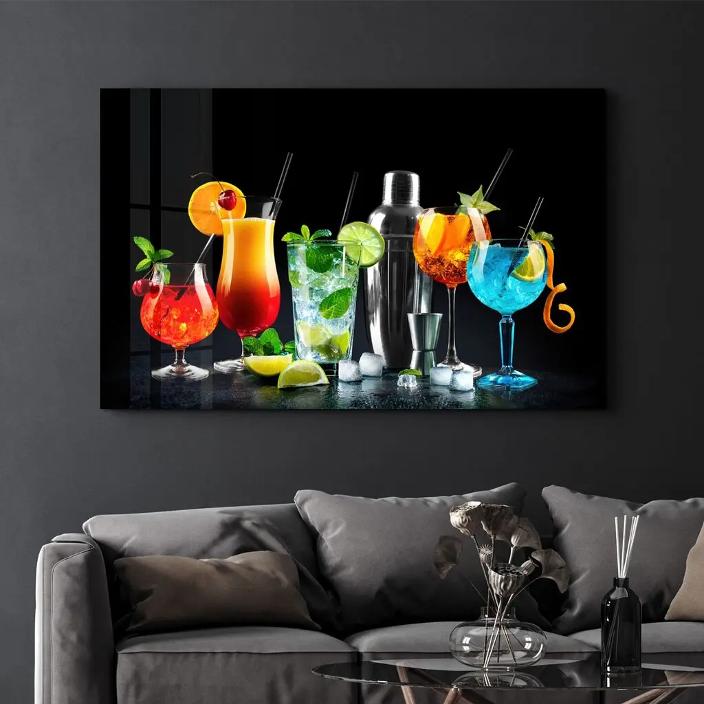 Wallity Dekorativna slika na kaljenom staklu, 46x72cm, Šarena