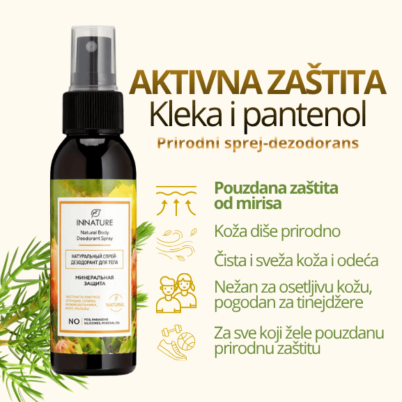 INNATURE Dezodorans aktivna zaštita — kleka i pantenol 100 ml