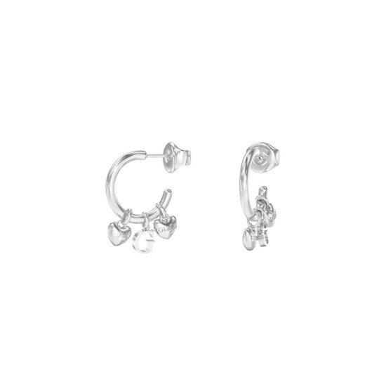Guess JUBE06198JWRHT/U minđuše alke G Talisman Silver Tone Stainless Steel 22mm Charm