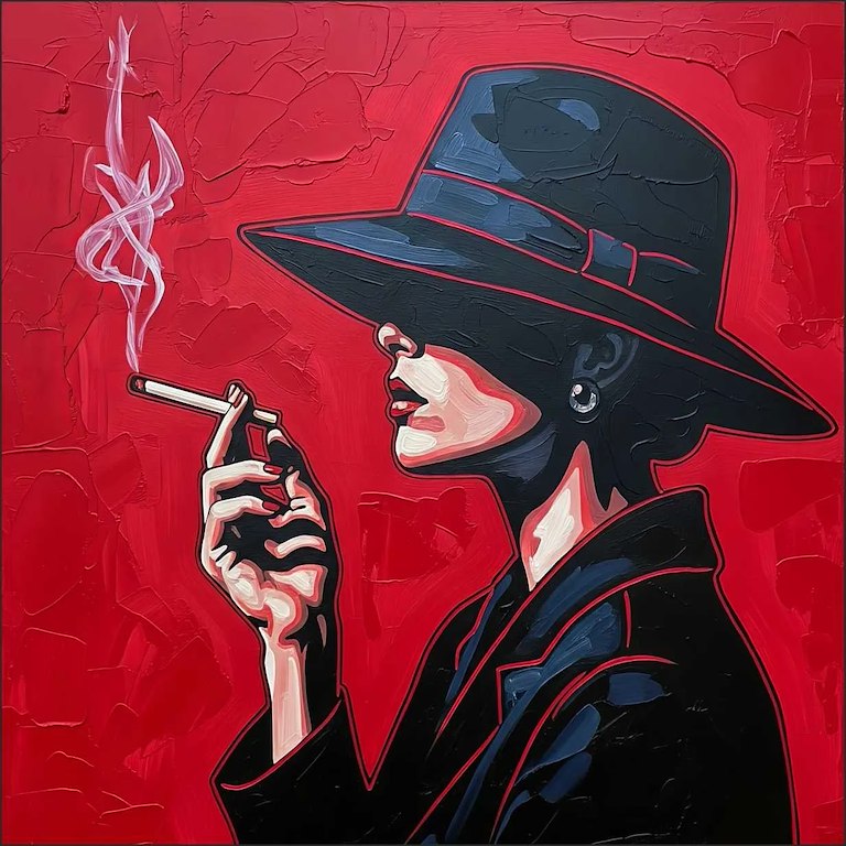 Trisha, uramljena slika dimenzije 50x50cm