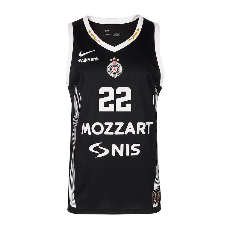 Dečiji dres "KK Partizan 2025/26" PARKER, crni