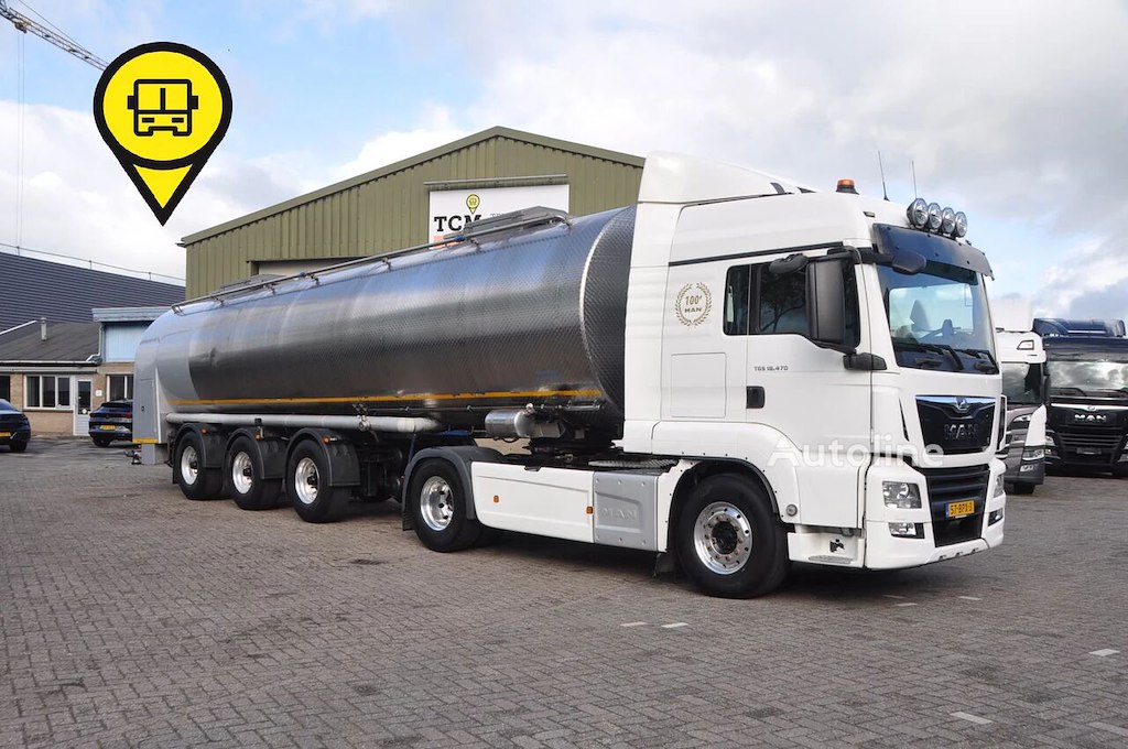 MAN TGS 470 2020 + 2014 LAKO T344 MILK TRAILER tegljač + cisterna za prevoz hrane