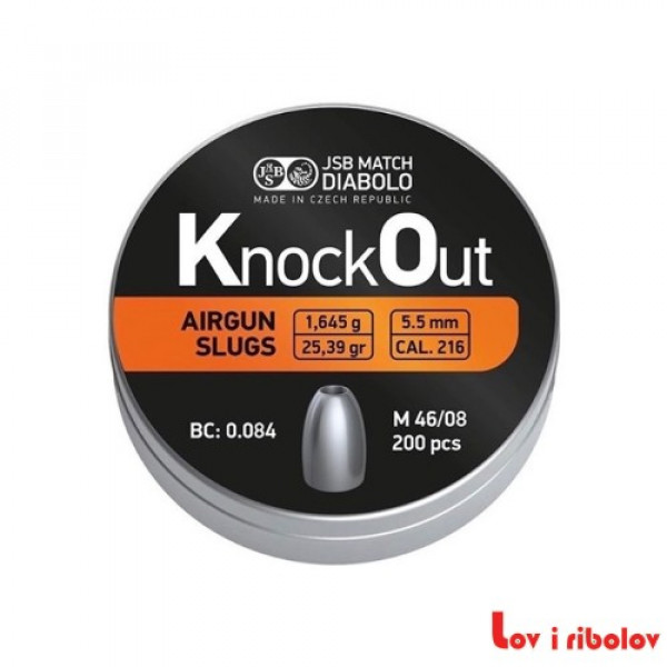 Dijabola JSB KnockOut Slug 5.5mm 1/200 1.645g