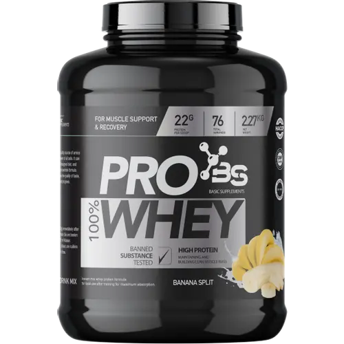 Basic Supplements Whey Protein, Banana split, 2.27kg
