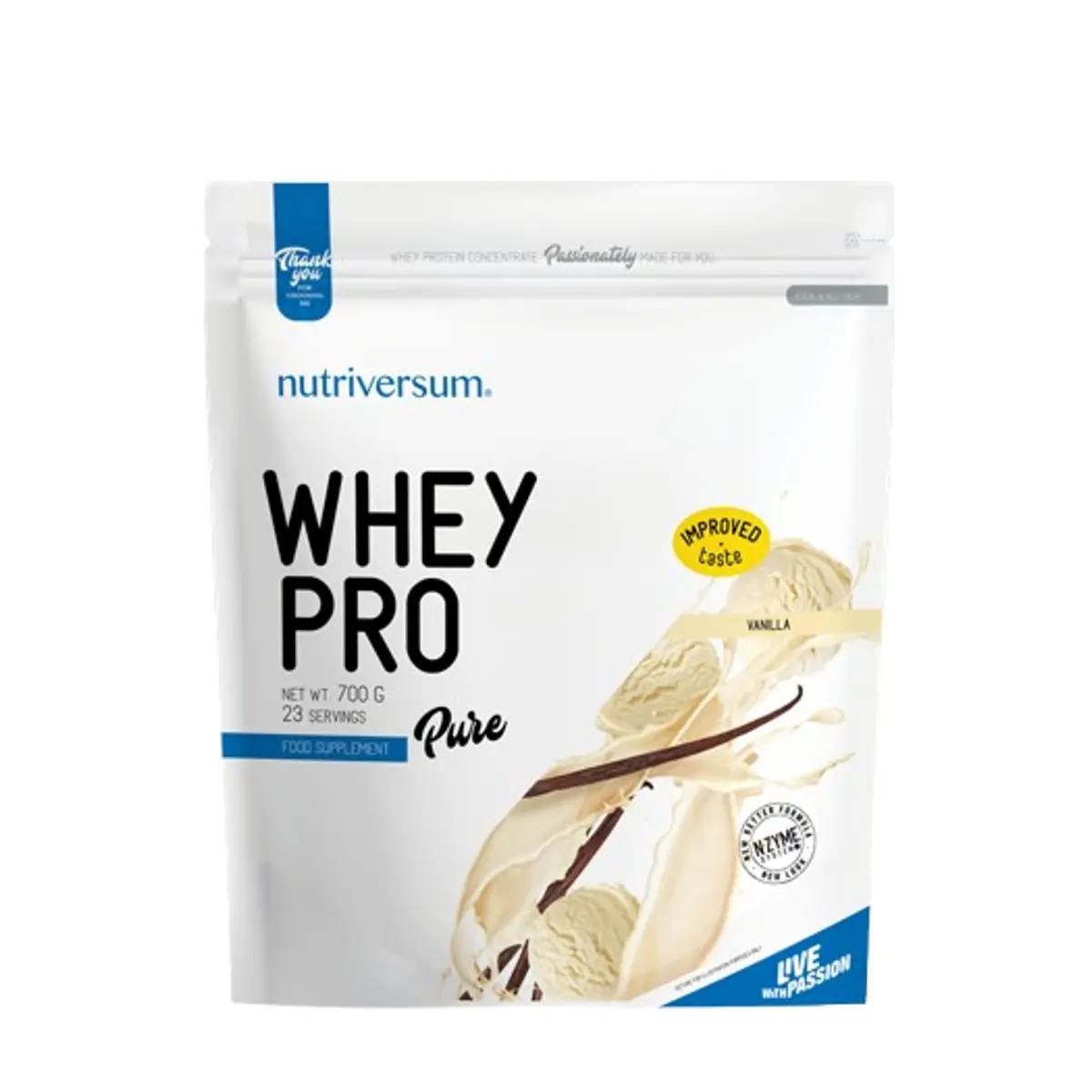 Nutriversum Whey Pro Protein, Vanila, 700g