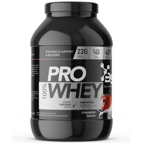 Basic Supplements Whey Protein Pro, Jagoda, 4.3kg