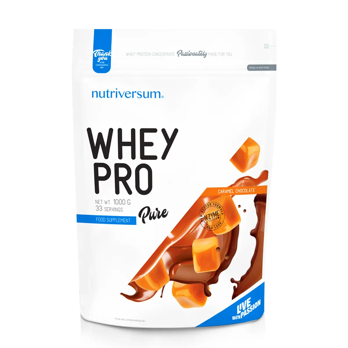 Nutriversum Whey Pro protein, Karamela čokolada, 1kg