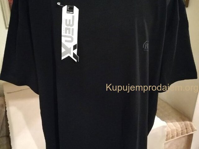 Kvalitetna muska pamucna majica Benx u velikom broju 5XL Crna