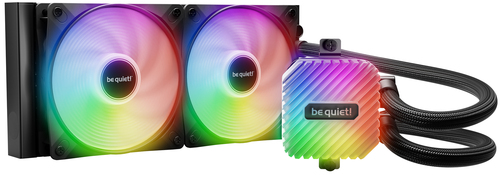 LIGHT LOOP, 240mm Black [LGA-1851 Default ILM and RL-ILM support], Pump with progressive IC, Two Light Wings LX PWM high-speed fans 120mm, ARGB-PWM hub for impressively vibrant ARGB illumination