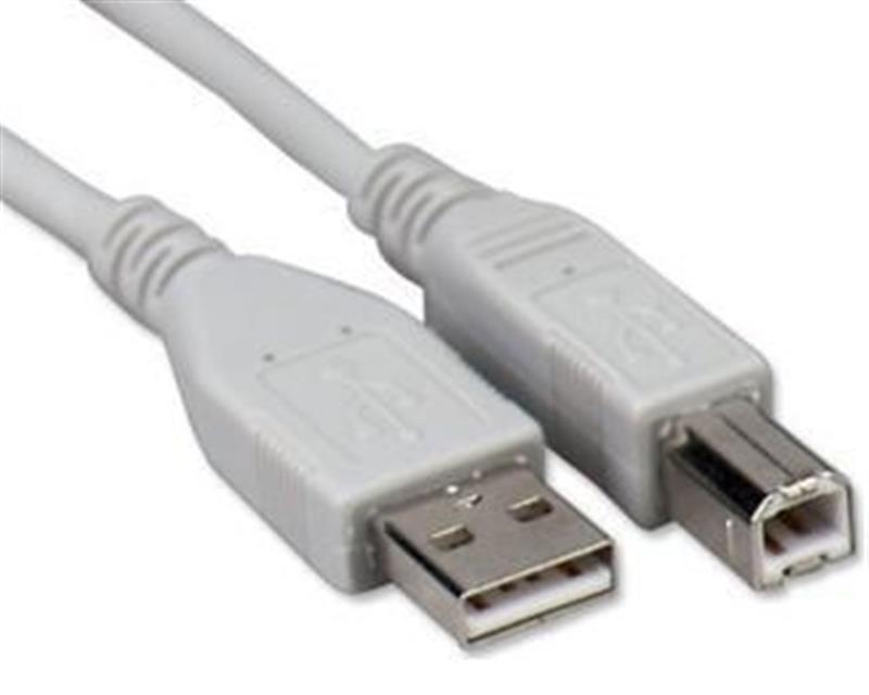 E-GREEN Kabl USB A - USB B M/M 5m sivi