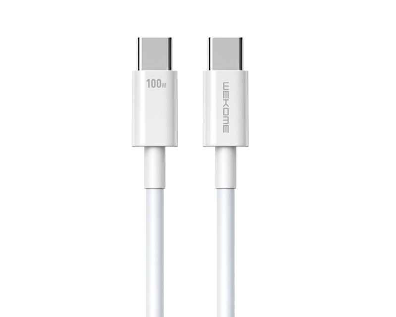 WEKOME WDC-182 Kabl 3.1 USB tip C M/M 1m, za Superbrzo punjenje 100W/480Mbps, beli