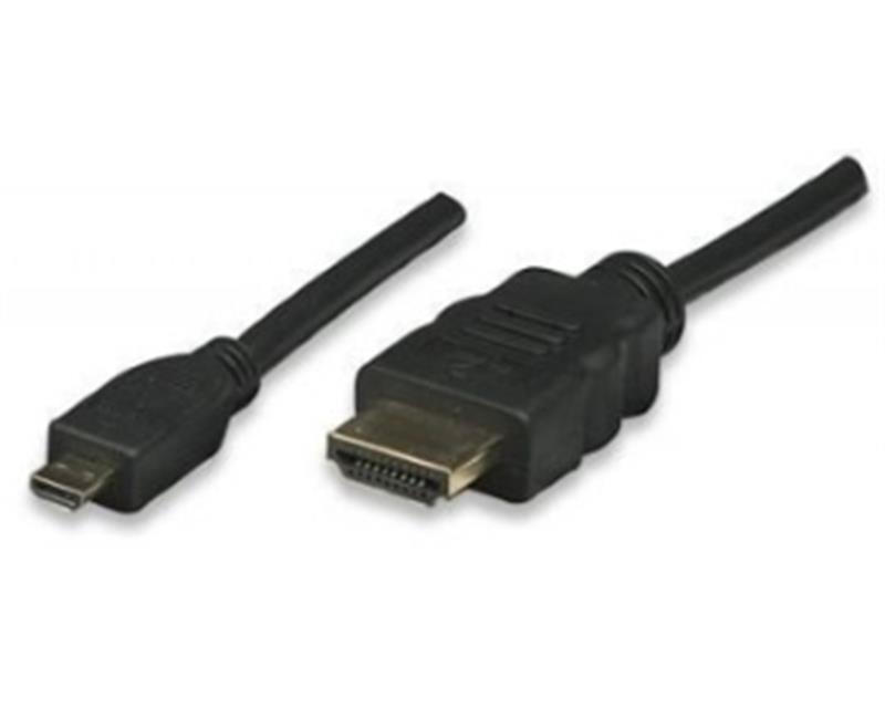 E-GREEN Kabl HDMI (M) - HDMI Mikro-D (M) 1.5m crni