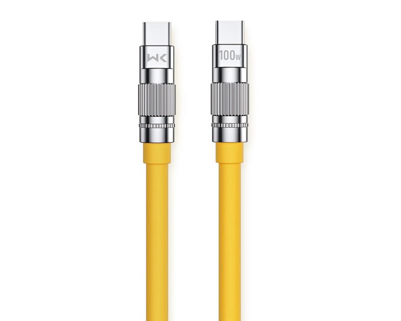 WEKOME WDC-188 Kabl 3.1 USB tip C M/M 1m, za Superbrzo punjenje 100W/480Mbps, žuti
