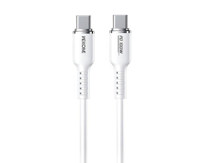 WDC-11 Kabl 3.1 USB tip C M/M 1.2m, za Super brzo punjenje 100W/480Mbps, Silicon Soft, beli