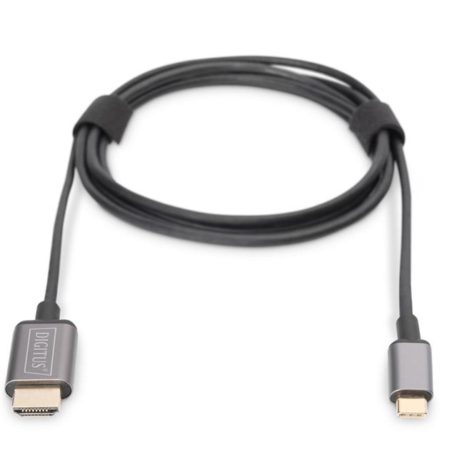 E-GREEN Kabl 3.1 USB tip C - HDMI (30Hz), metalni 1.8m crni