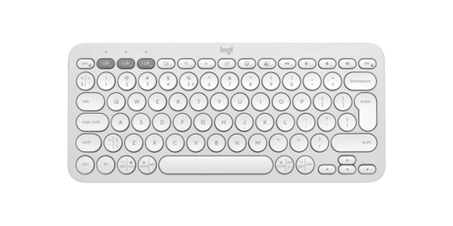 LOGITECH K380S Multi-Device Bluetooth Keyboard - TONAL WHITE - US INT'L
