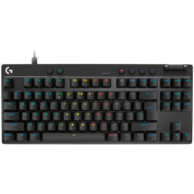 LOGITECH PRO X TKL RAPID Gaming Keyboard - BLACK - US INT'L - USB - EMEA28i-935 - LINEAR