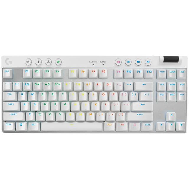 LOGITECH G PRO X TKL LIGHTSPEED Mechanical Gaming Keyboard - WHITE - US INT'L - TACTILE