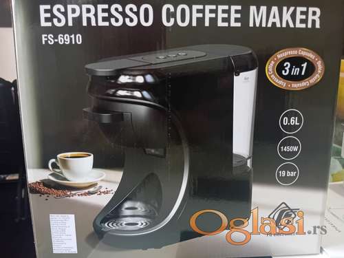 Espresso FISHER Germany 3 u 1 GARANCIJA 25 meseci
