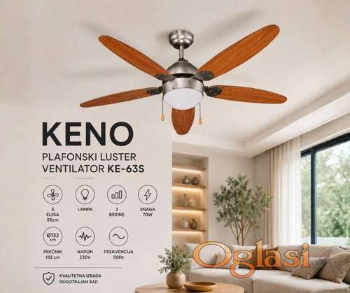 PLAFONSKI VENTILATOR KE-63s