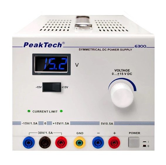 Laboratorijsko napajanje PeakTech 6300 -15 – +15VDC 0-1.5ADC