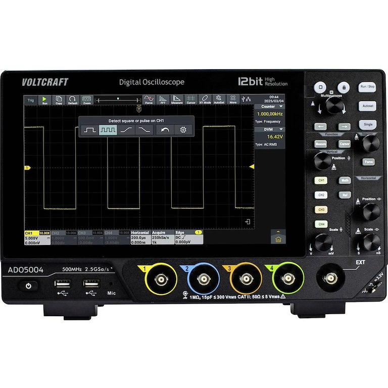 Digitalni osciloskop VOLTCRAFT ADO-5004 4x500MHz