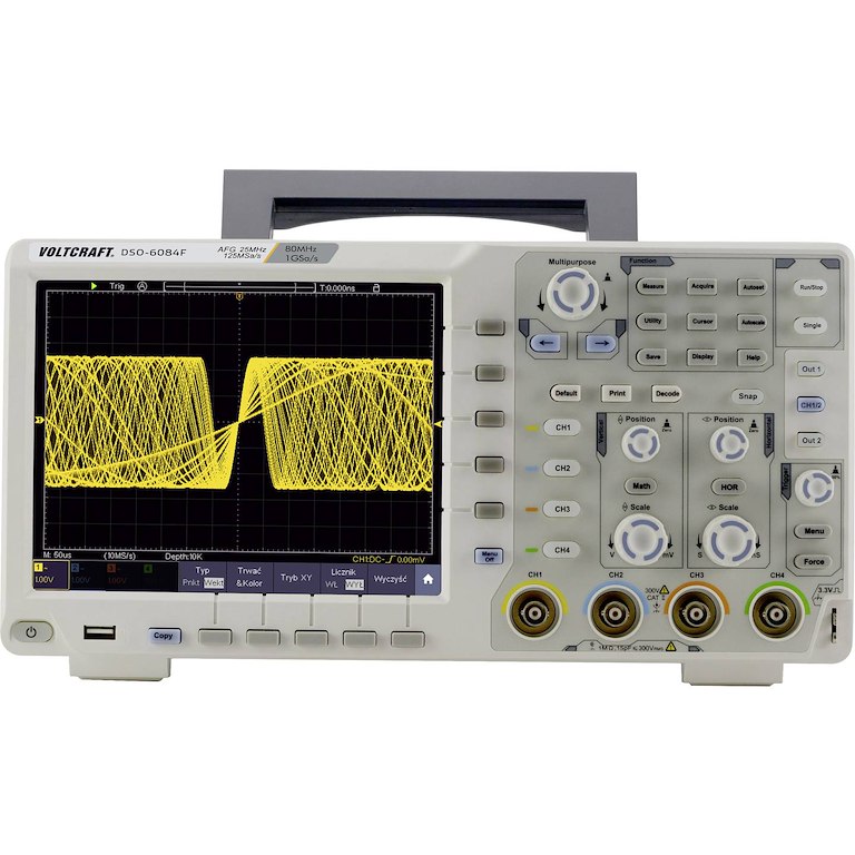 Digitalni osciloskop VOLTCRAFT DSO-6084F 4x80MHz