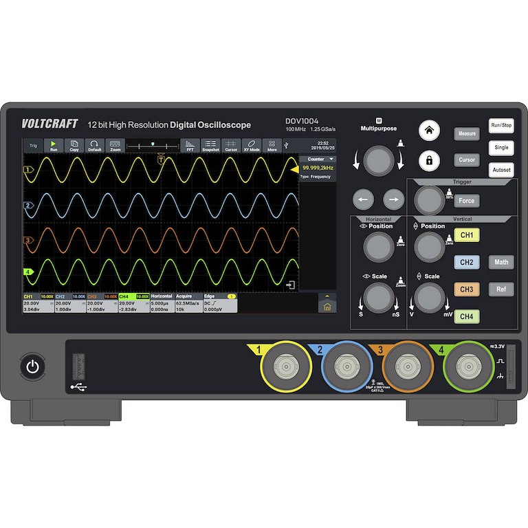 Digitalni osciloskop VOLTCRAFT DOV1004 4x100MHz