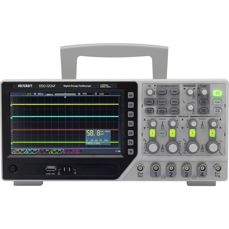 Digitalni osciloskop VOLTCRAFT DSO-1204F 4x80MHz