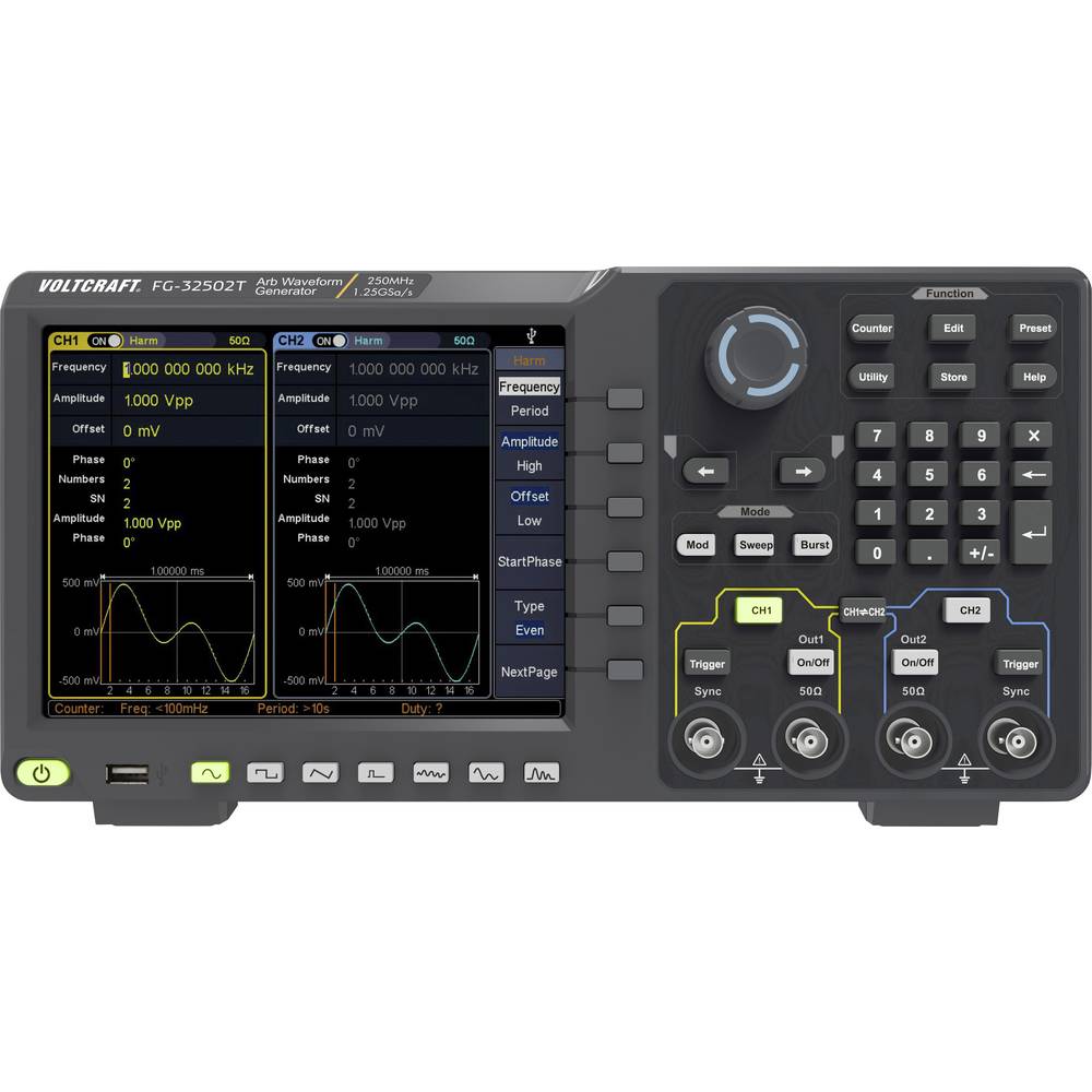 Generator funkcija VOLTCRAFT FG-32502T 2x250MhZ