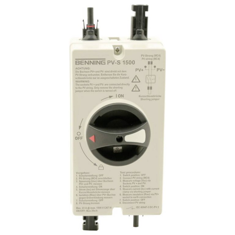 Tester solarne energije BENNING PV-S 1500 PV metar