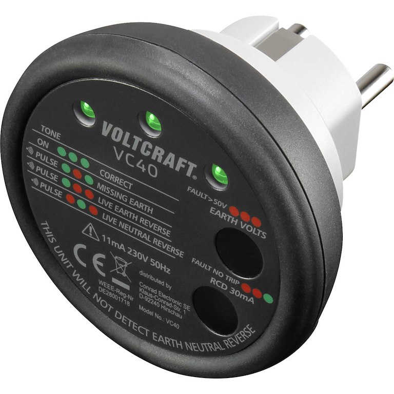 Tester šuko utičnica VOLTCRAFT VC40