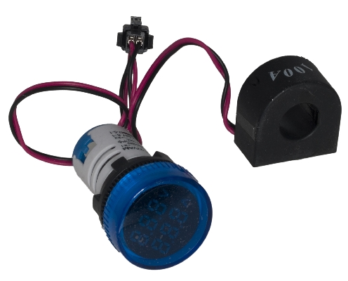 Ampermetar i voltmetar 22mm/29mm 100A 50-500V AC plavi