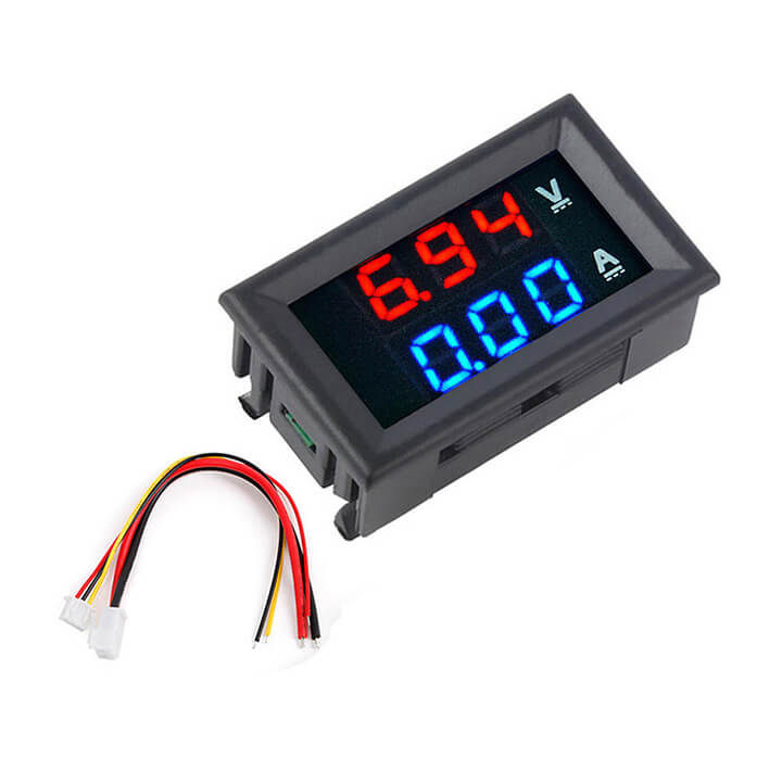 Voltmetar i ampermetar digitalni 100V DC 50A DC
