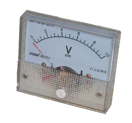 Voltmetar analogni 64x56x52mm 10V DC HUA85C1
