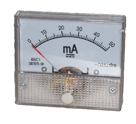Ampermetar analogni 64x56x52mm 50mA DC HUA85C1