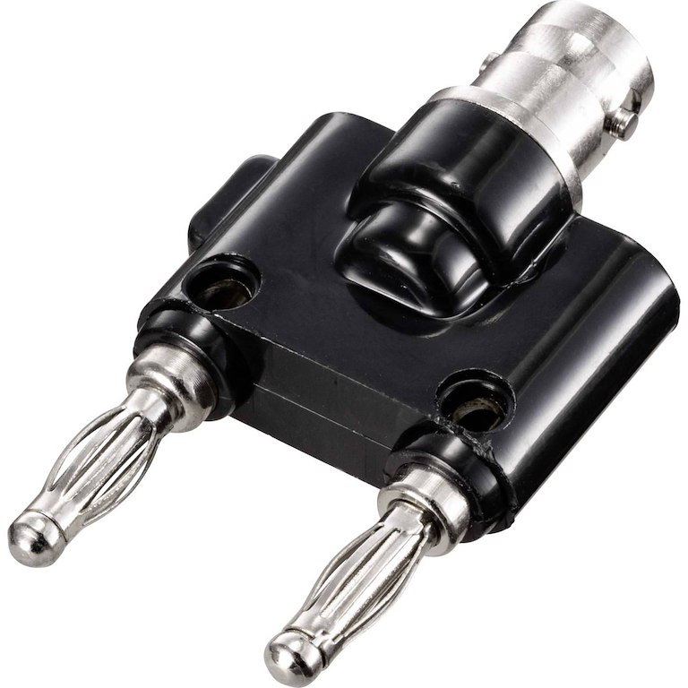 Adapter BNC muški – Banana dupla crna