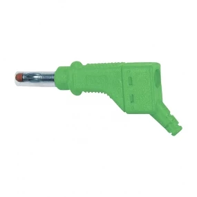 Banana konektor 4mm Staubli XZGL-425 zelena