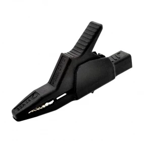 Krokodil konektor AK2B 2540 za bananu 4mm Hirschmann crni