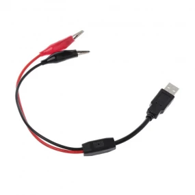 Kabl USB muški – 2xKrokodil, 30cm