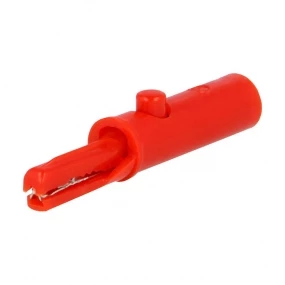 Krokodil konektor 4040 za bananu 4mm crveni
