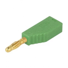 Banana konektor 4mm Staubli SLS410N zelena