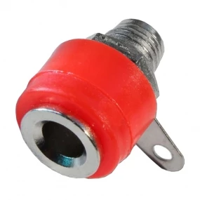 Buksna konektor 4mm mala crvena