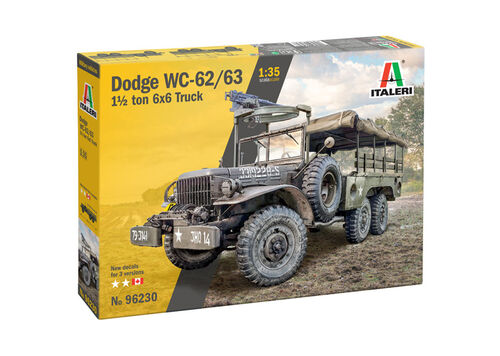 NEW! Italeri 96230 Dodge WC-62 / WC-63 1 1/2 ton 6x6 Truck