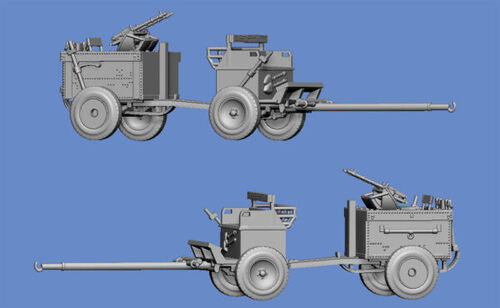 Germania-Figuren 35-WW2-0579a Flakwagen – Horse-Drawn