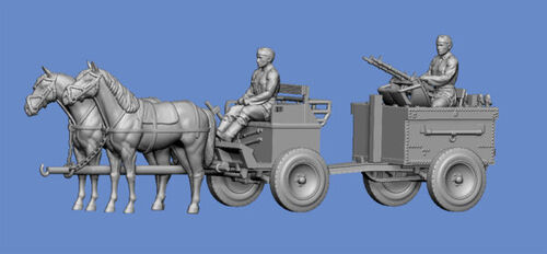 Germania-Figuren 35-WW2-0579b Flakwagen – Horse-Drawn II